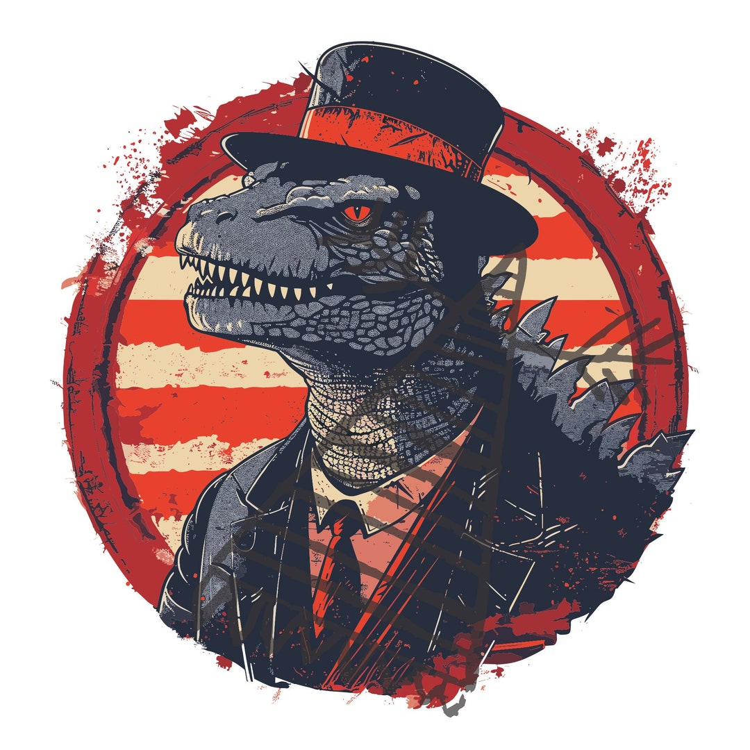 Gangster Godzilla SVG | PNG, PSD Digital File | High-quality Artwork ...