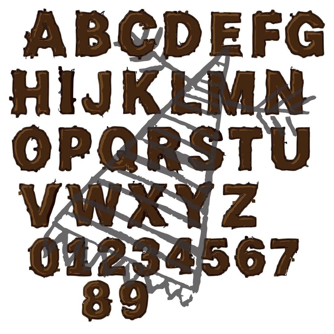 Off-road Font SVG PNG PSD | Muddy Adventure Alphabet Numbers | Rugged ...