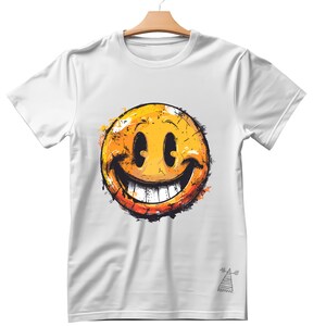 Grunge Smiley Face SVG | Distressed Urban Art PNG, PSD | Edgy Emoticon ...