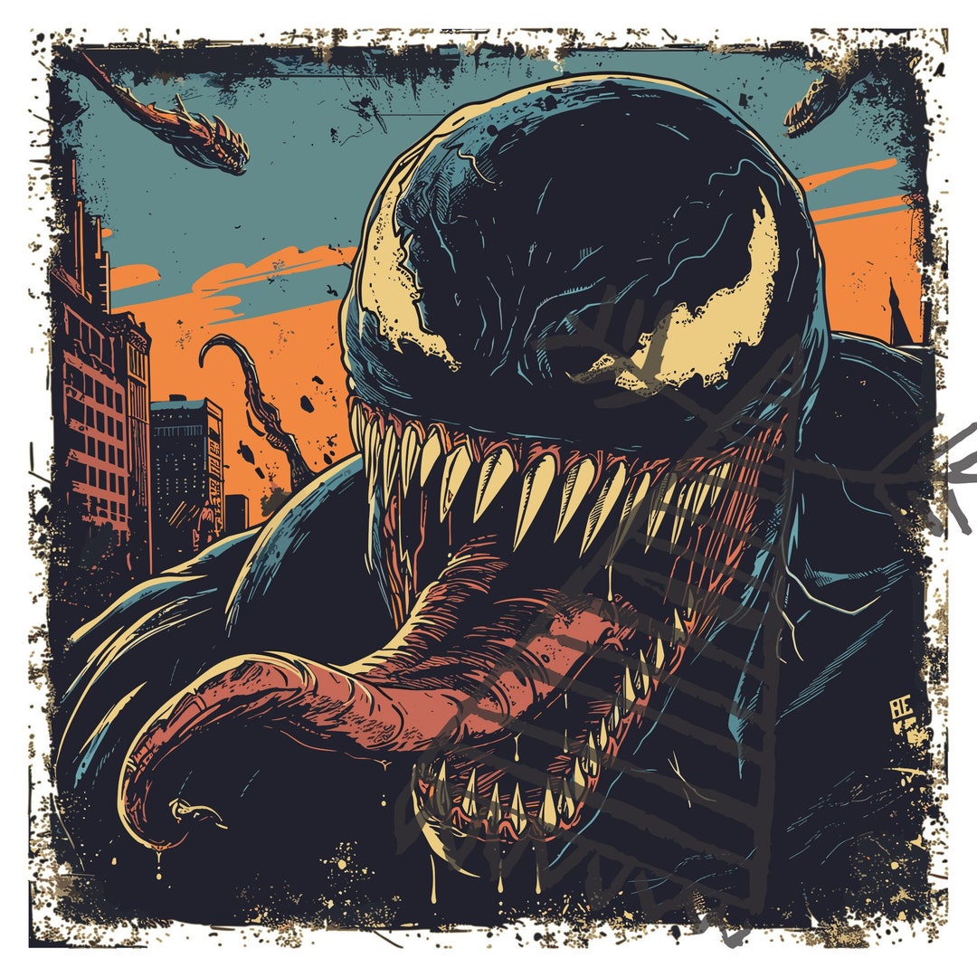 Angry Venom SVG | Marvel PNG, PSD Digital File | High-quality Artwork ...