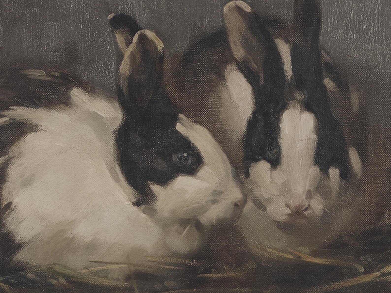 Vintage art print rabbit wall art rabbit painting farm | Etsy