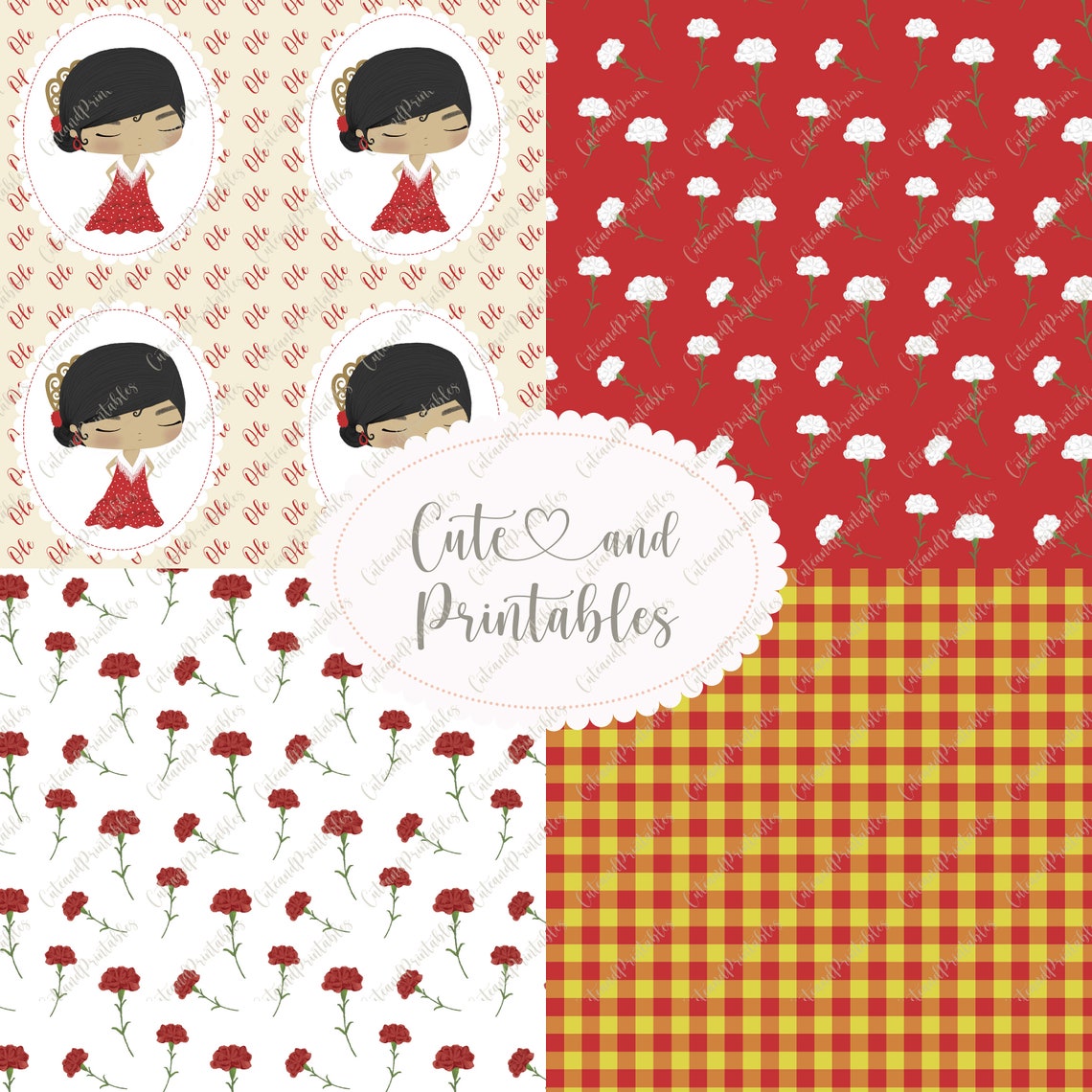 Spanish Paper Printable Flamenco Dancer Paper Spanish Doll - Etsy