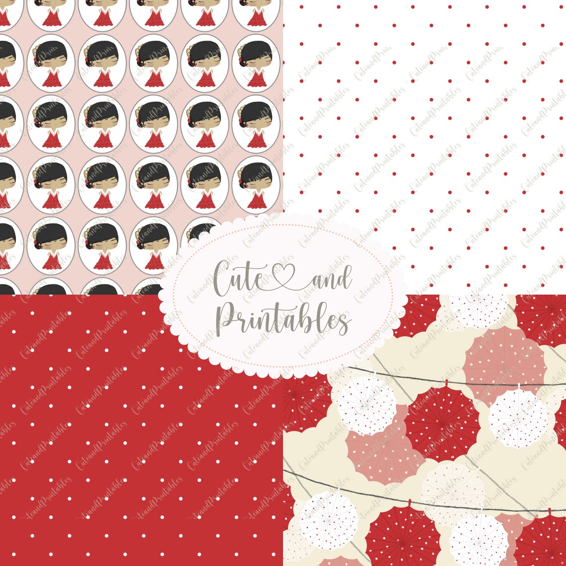 Spanish Paper Printable Flamenco Dancer Paper Spanish Doll - Etsy