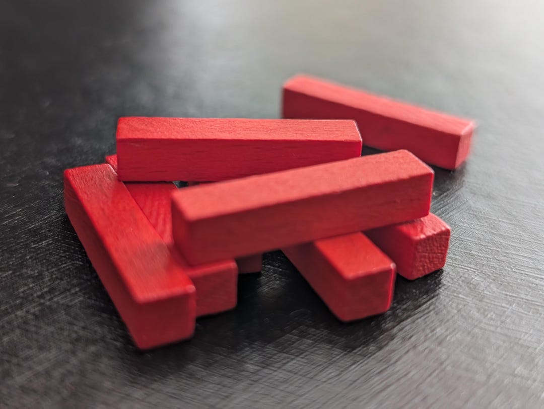 Wooden Stick 5 Pcs Board Game Tokens Catan Road - Etsy