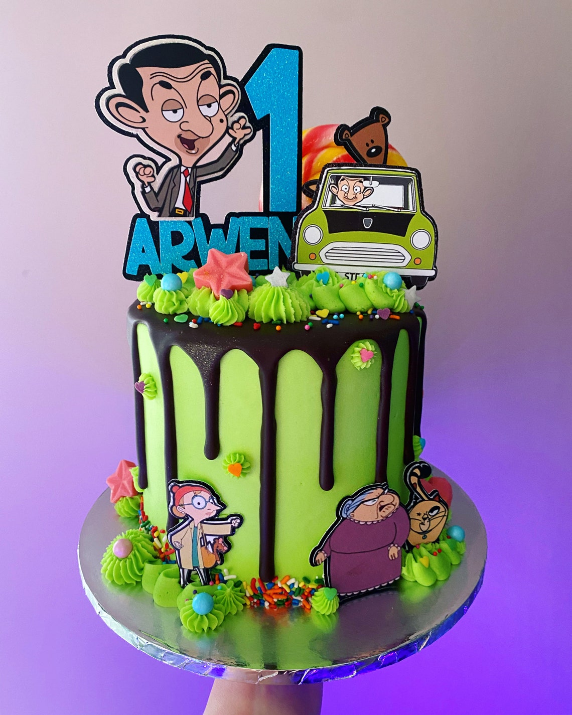 Mr Bean Themed Cake Topper Set Birthday / Personalised / - Etsy UK