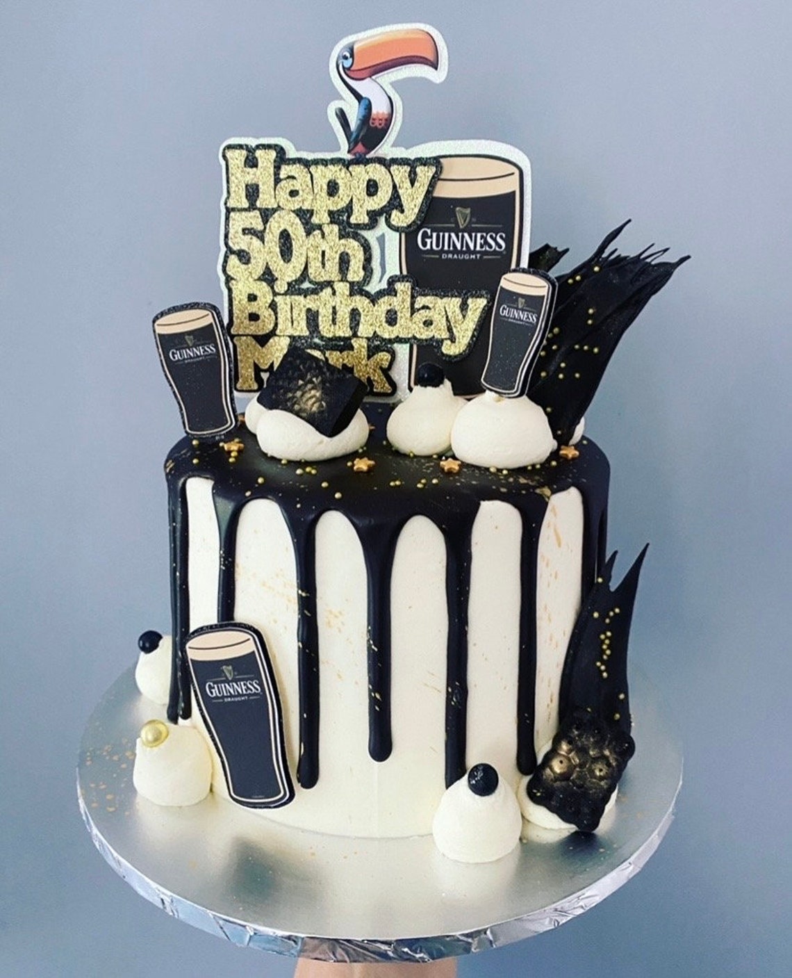 Guinness Themed Cake Topper! Personalised Name & Age * Birthday * Beer ...