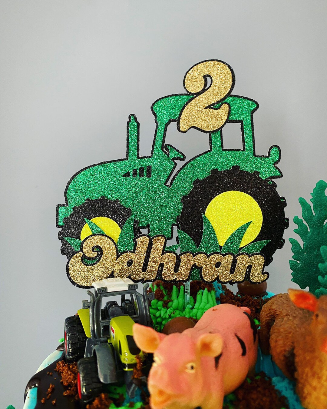 Tractor Themed Cake Topper Birthday Personalised / Custom John Deere ...