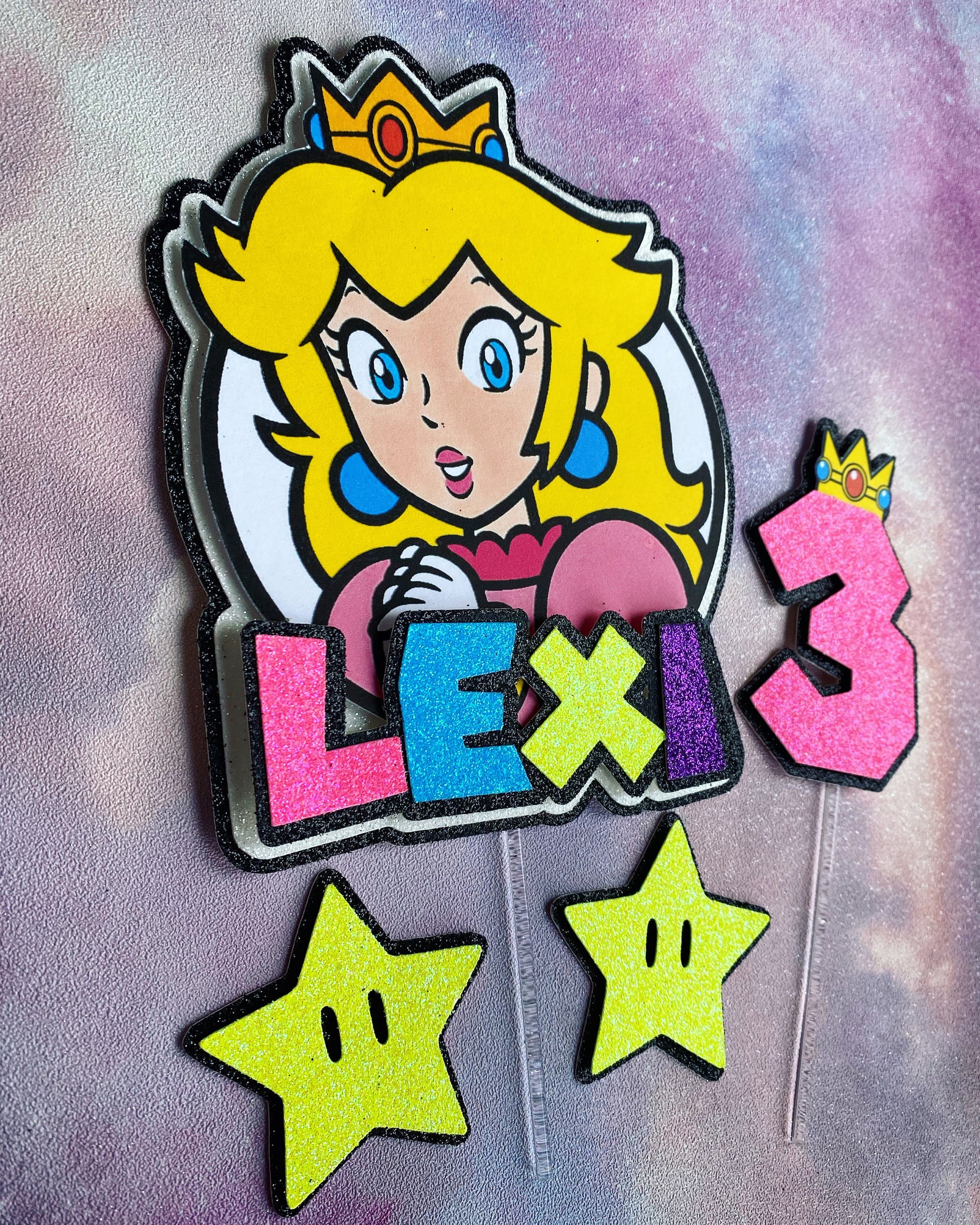 Princess Peach Cake Topper! Personalised * Birthday * Custom * Super ...