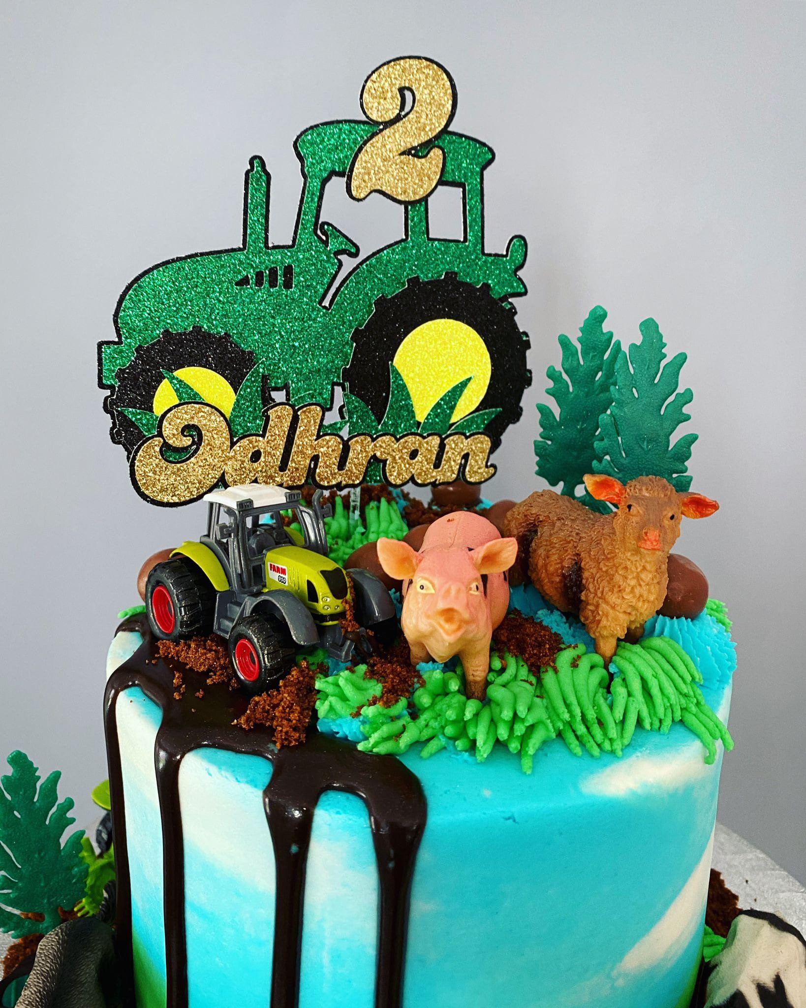 Tractor Themed Cake Topper Birthday Personalised / Custom - Etsy