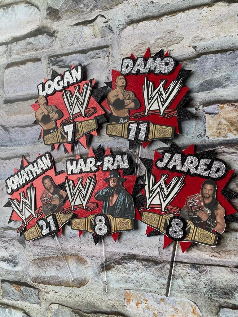 WWE Wrestling Personalised Cake Topper * Birthday * Brock Lesnar - Etsy UK