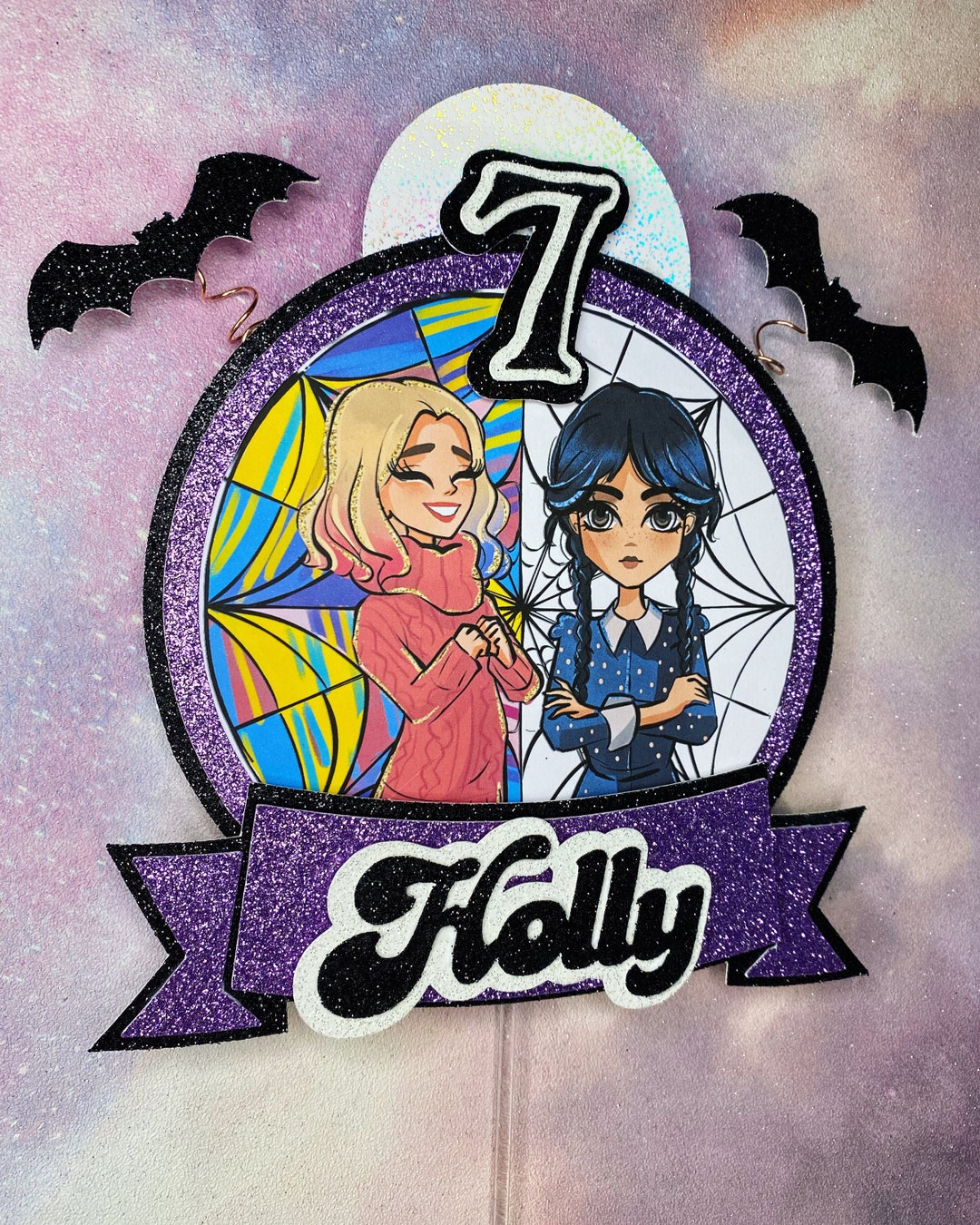 Wednesday Enid Personalised Cake Topper Birthday Custom Adams Family ...