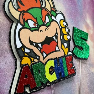 Super Mario BOWSER Cake Topper! Personalised * Birthday * Custom ...
