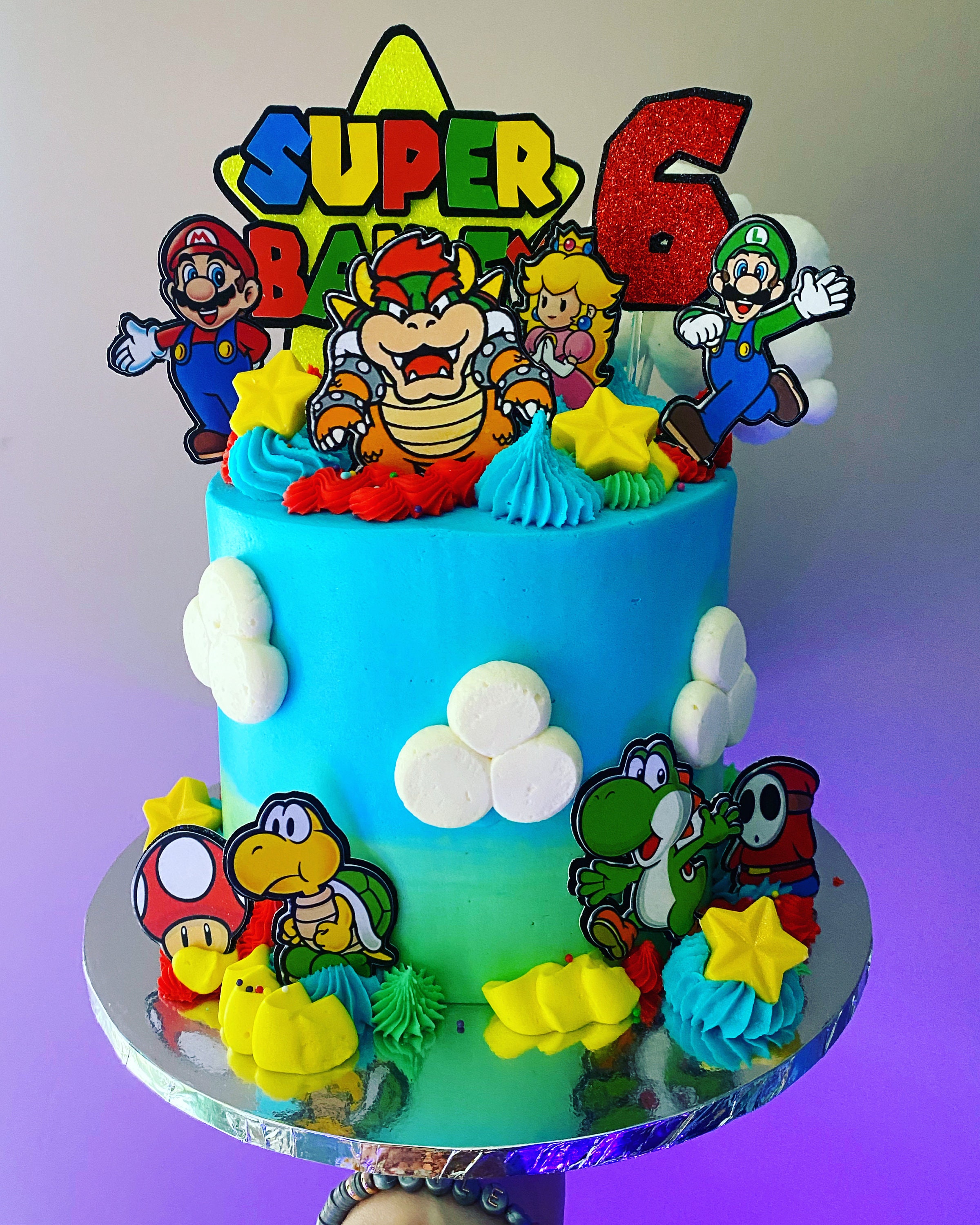 Super Mario Cake Topper Set Personalised Birthday Custom - Etsy