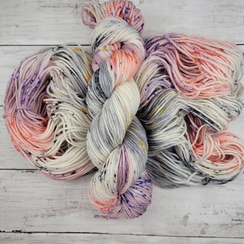 Worsted Weight Yarn Hand Dyed Speckled Rainbow Superwash - Etsy