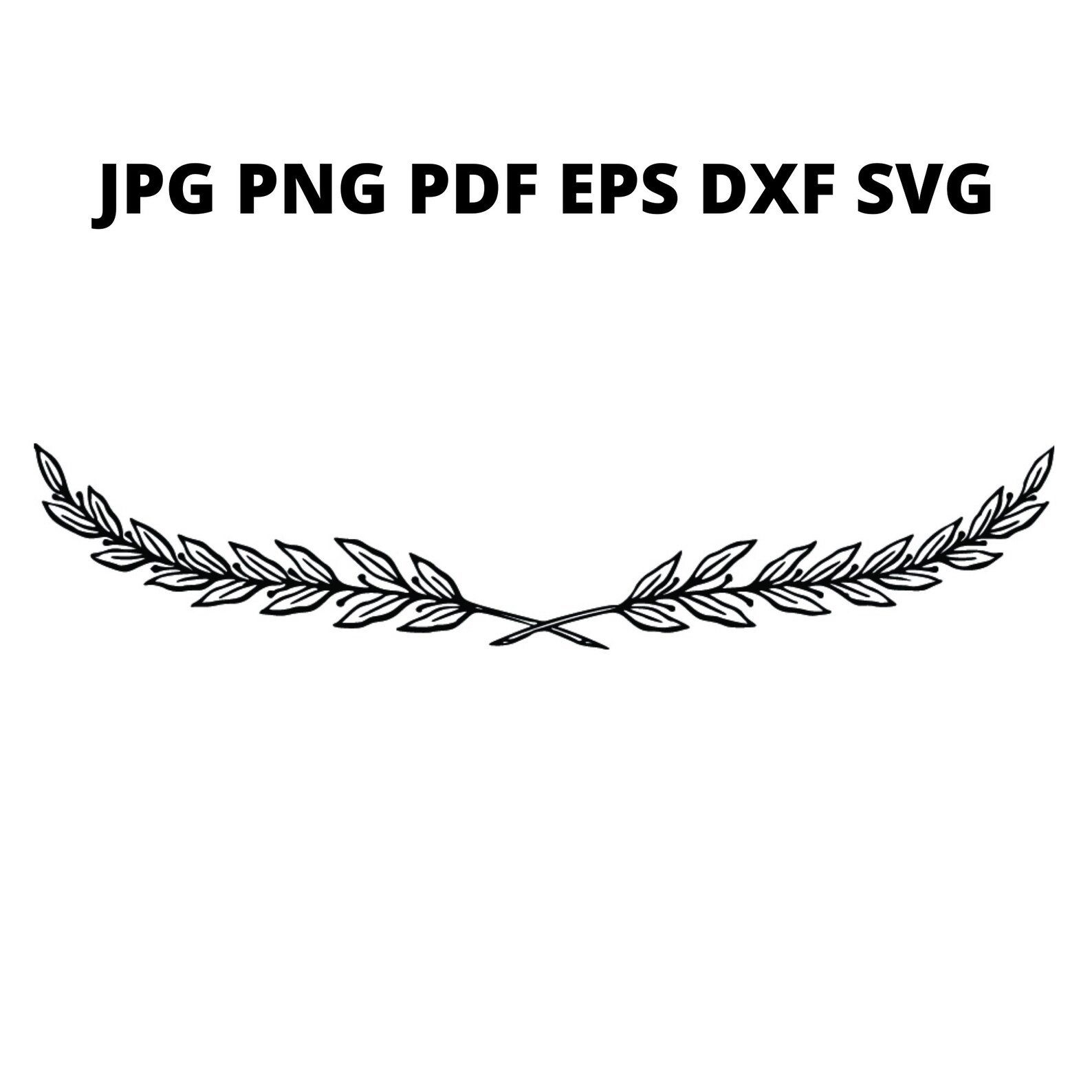Leaf Crest SVG Clipart Wedding Invitation Logo Eps Png Dxf - Etsy