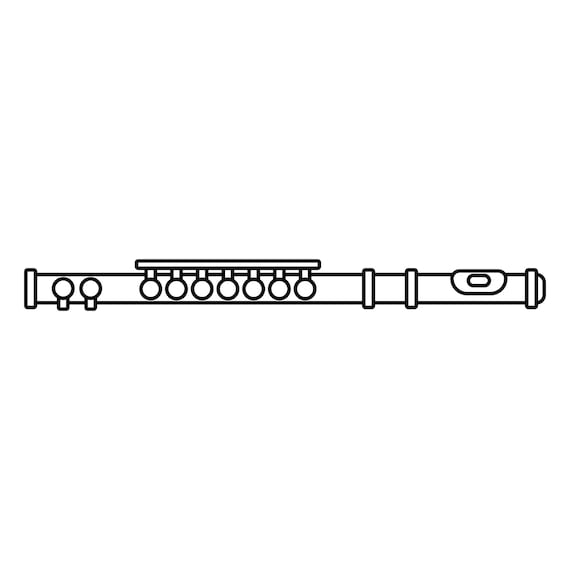 Flute Clip Art Black And White