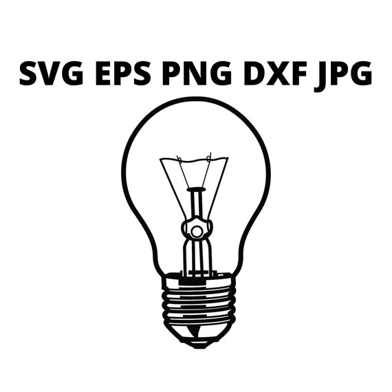 Light Bulb Clip Art Black And White Vintage