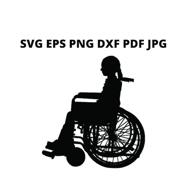 Wheelchair Svg Files Girl - Etsy
