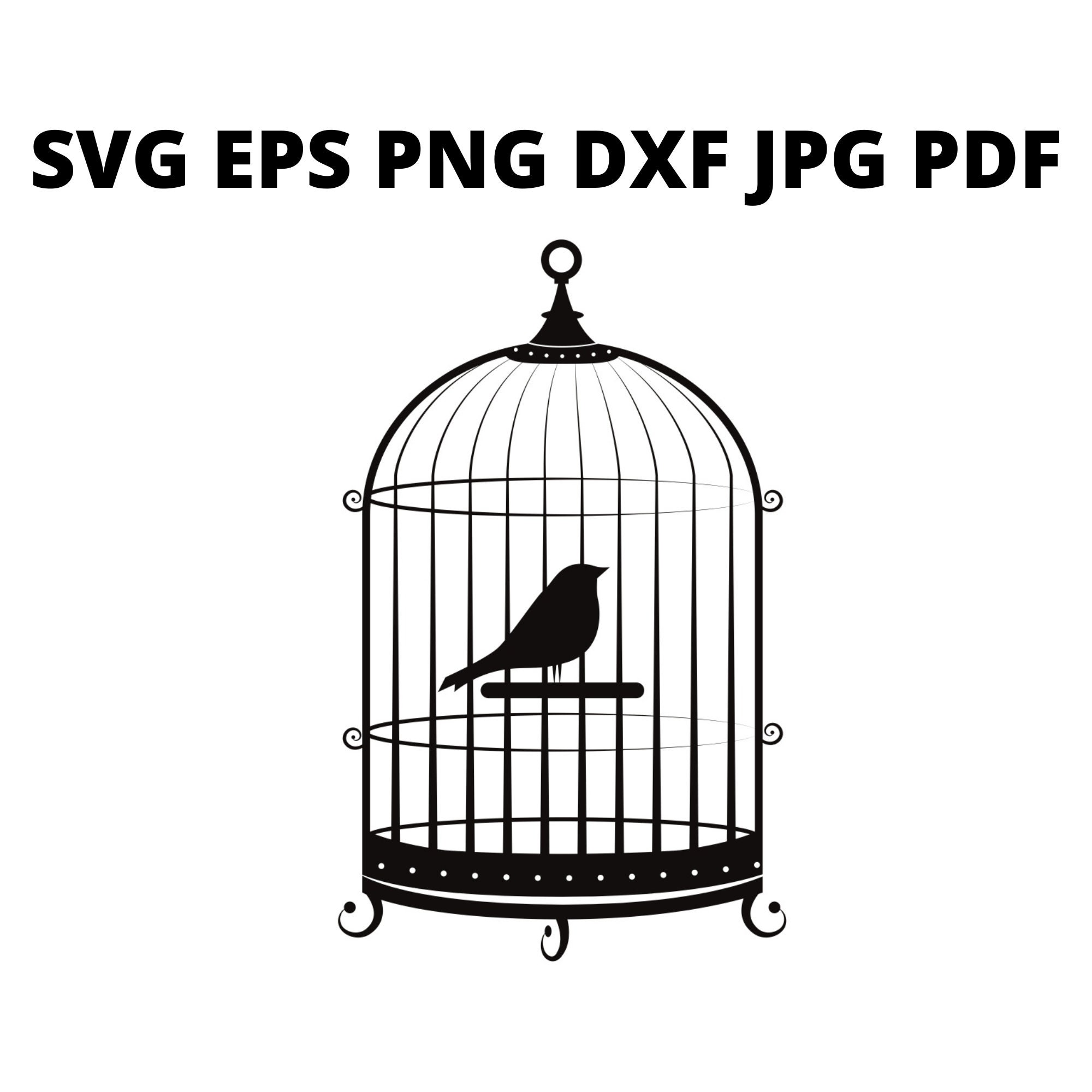 Caged Bird Silhouette