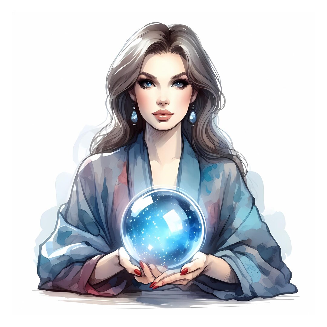 Woman Fortune Teller PNG Clipart, Lady With Crystal Ball Download ...