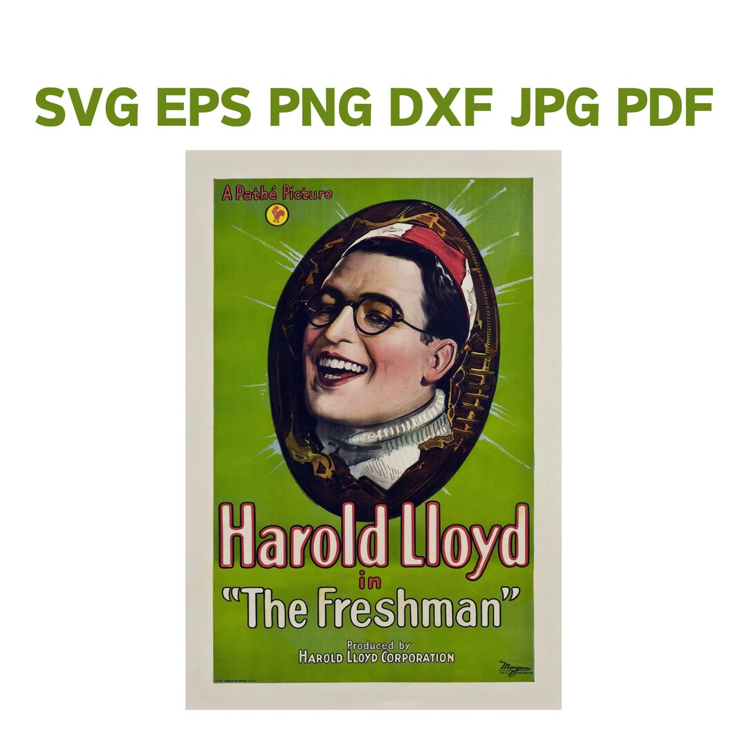 Transparent 1925 the Freshman Movie Poster SVG Clipart, FULL COMMERCIAL ...