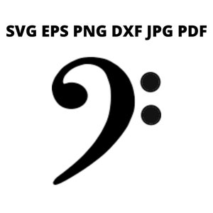Bass Clef Note SVG Clipart, Notes Symbol Jpg Image Digital Download ...