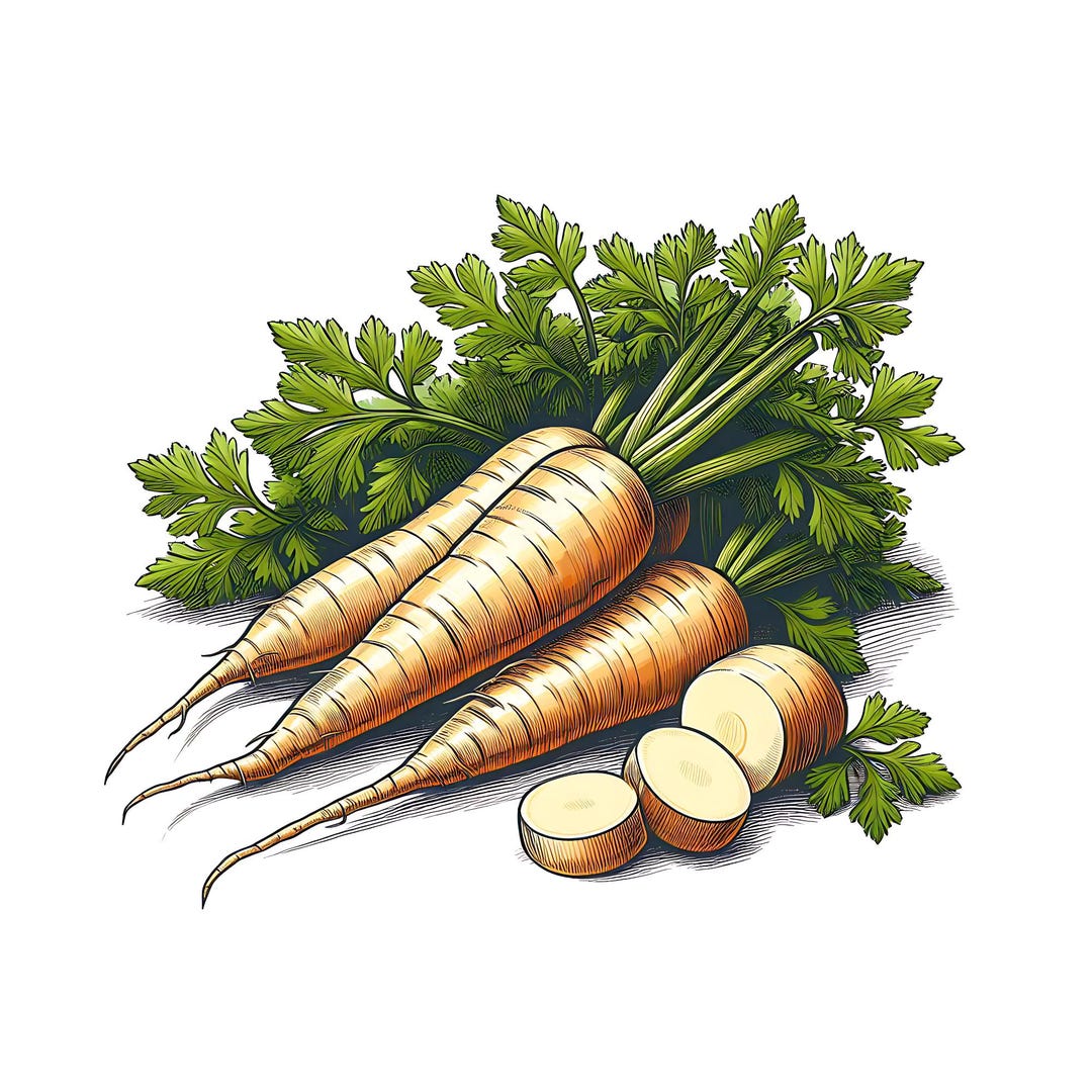 TRANSPARENT Parsnips Watercolor Clipart, Root Farm Vegetable ...