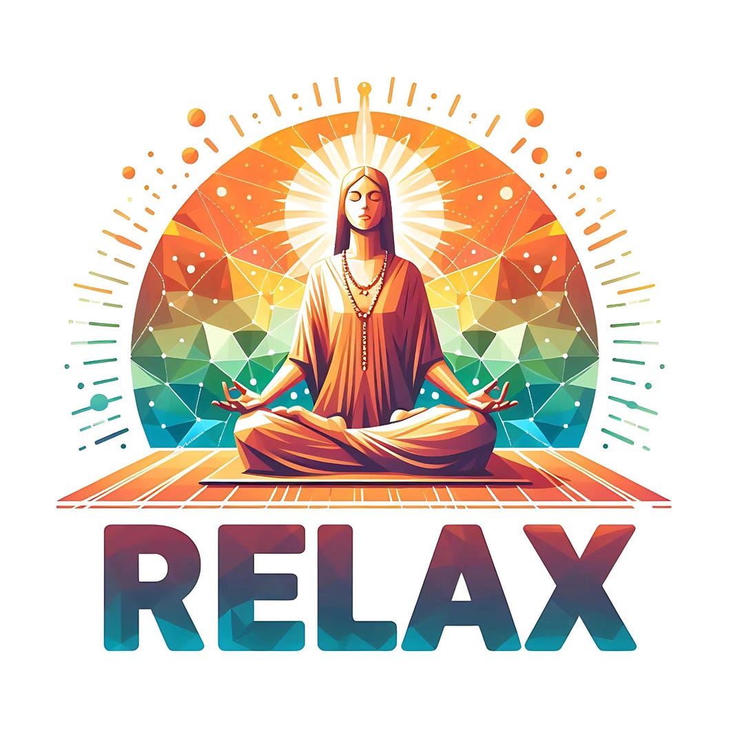 TRANSPARENT Relax Word PNG Clipart, Colorful Meditating Figure PNG ...