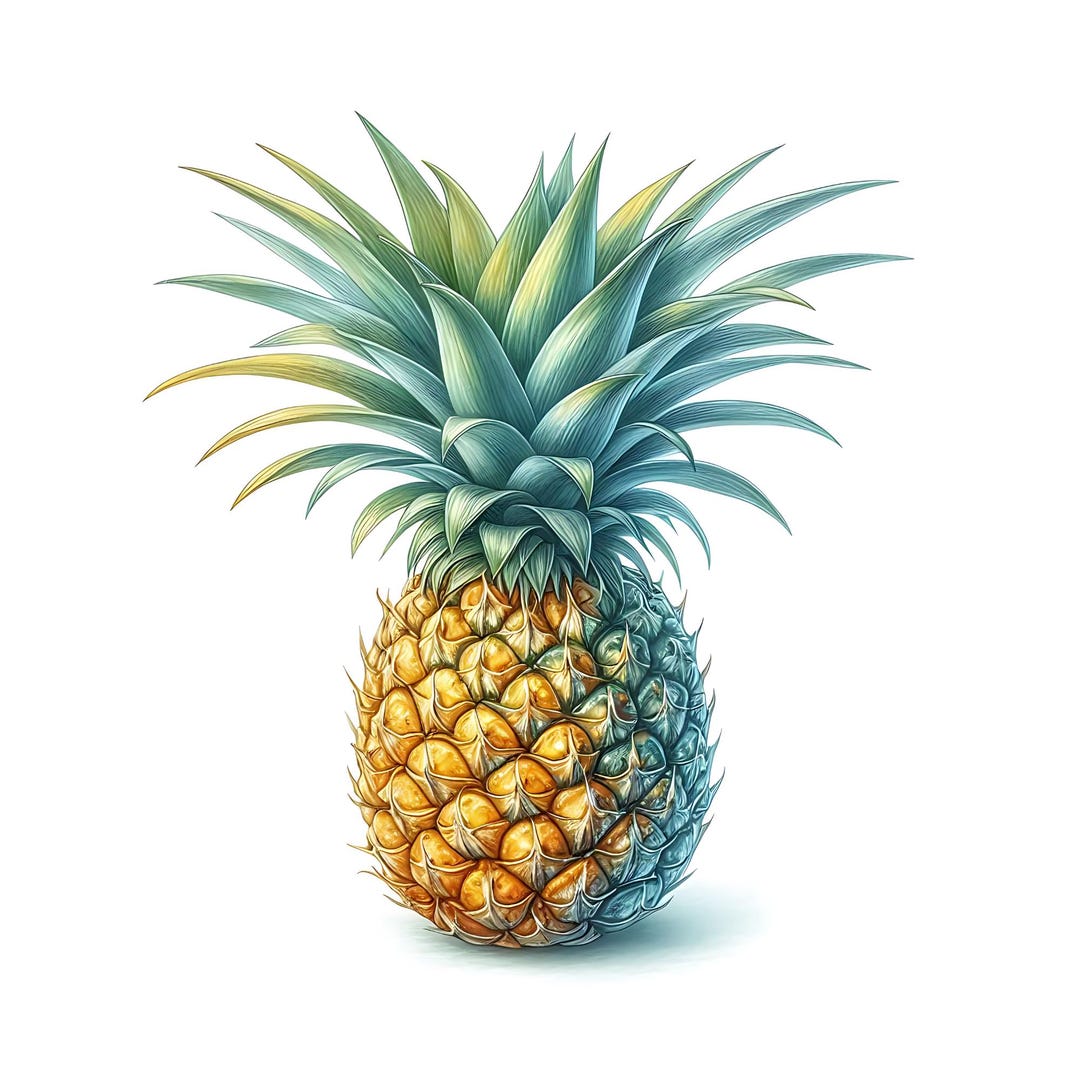 Pineapple Watercolor Clipart, Exotic Fruits Illustration PNG Download ...
