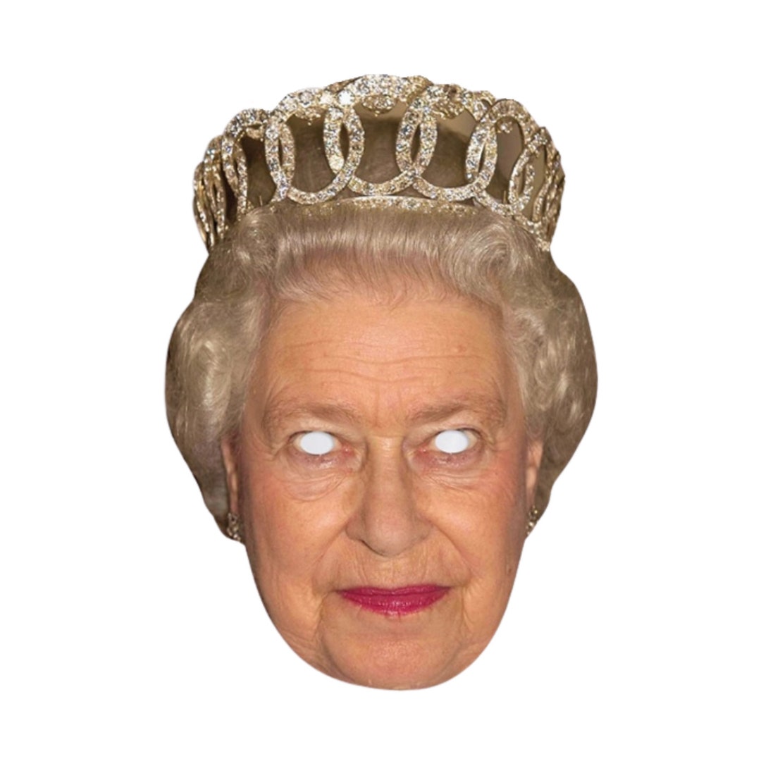 Unlimited Queens Head Face Mask Clipart, Queen Elizabeth Custom Mask A4 ...