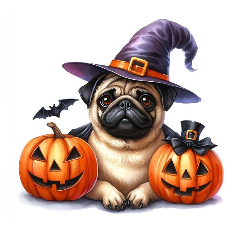 Pug Illustration - Etsy