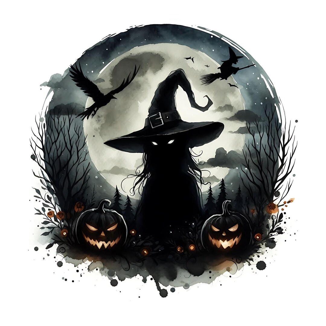 Dark Halloween Witch PNG Clipart, Gothic Wizard Illustration Download ...