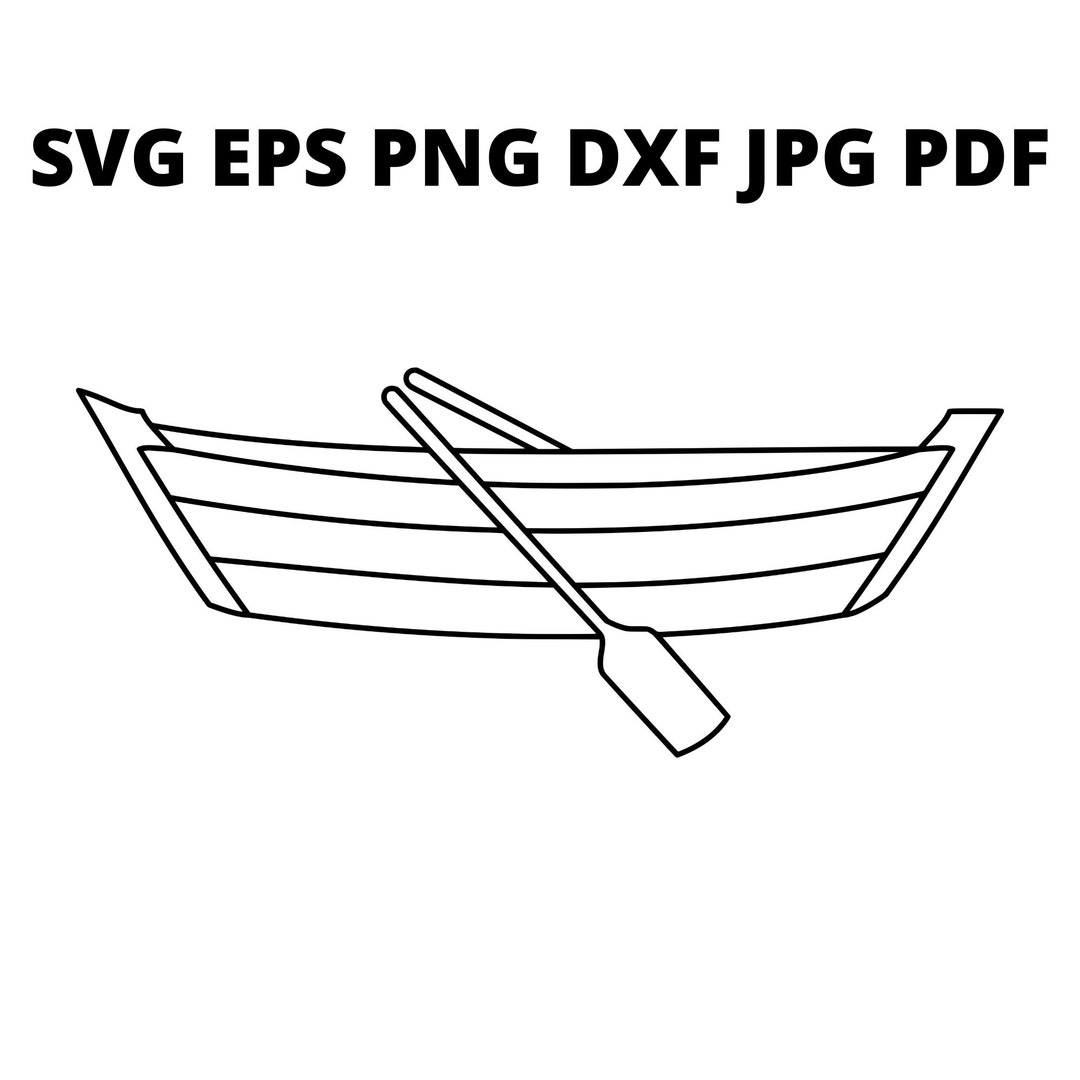 Black and White Paddle Boat SVG Clipart, Wooden Ship Digital Download ...
