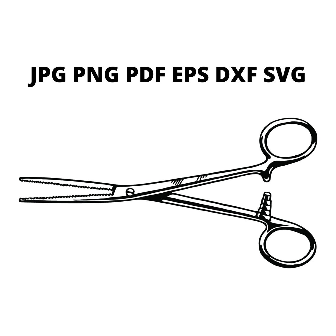 Surgical Forceps SVG Clipart Medical Scissors Eps Png Dxf - Etsy