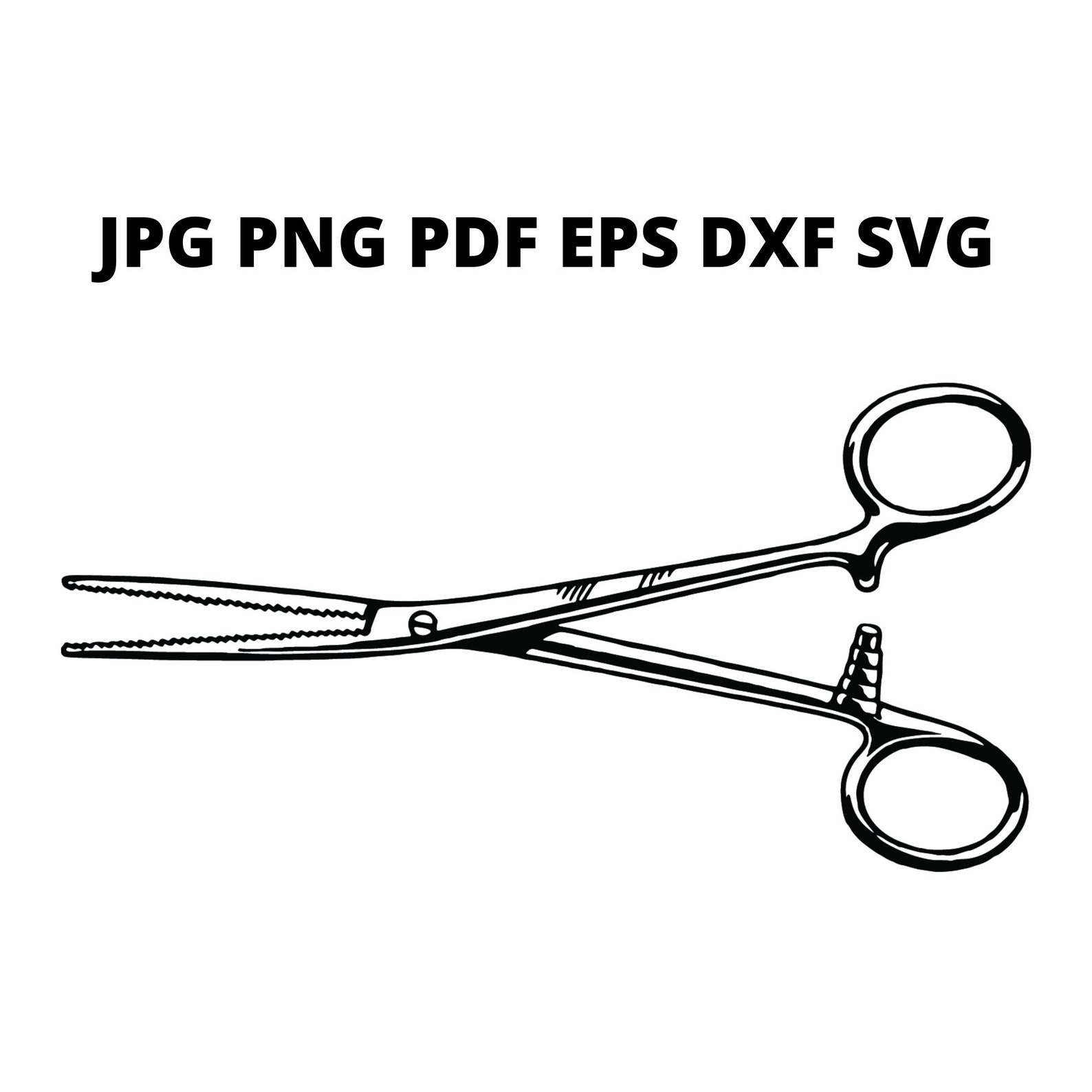 Surgical Forceps SVG Clipart Medical Scissors Eps Png Dxf - Etsy