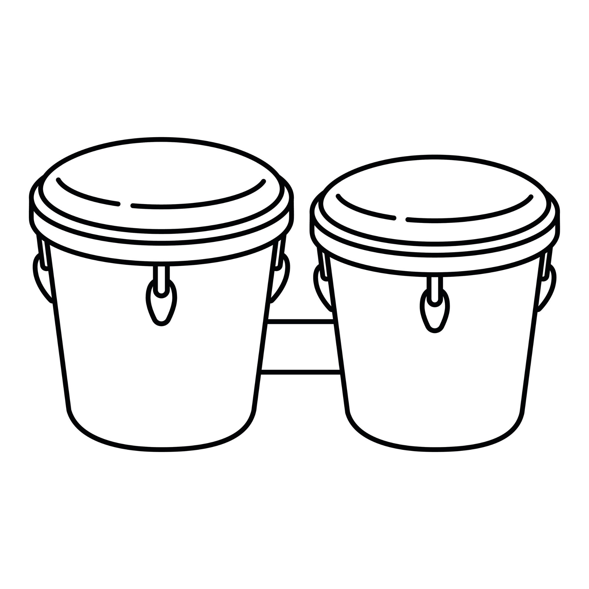 Negro y Blanco Bongos SVG Clipart Instrumento Musical Jpg - Etsy México