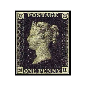 Penny Black Stamp SVG Clipart, Rare Penny Black JPG Digital Download ...