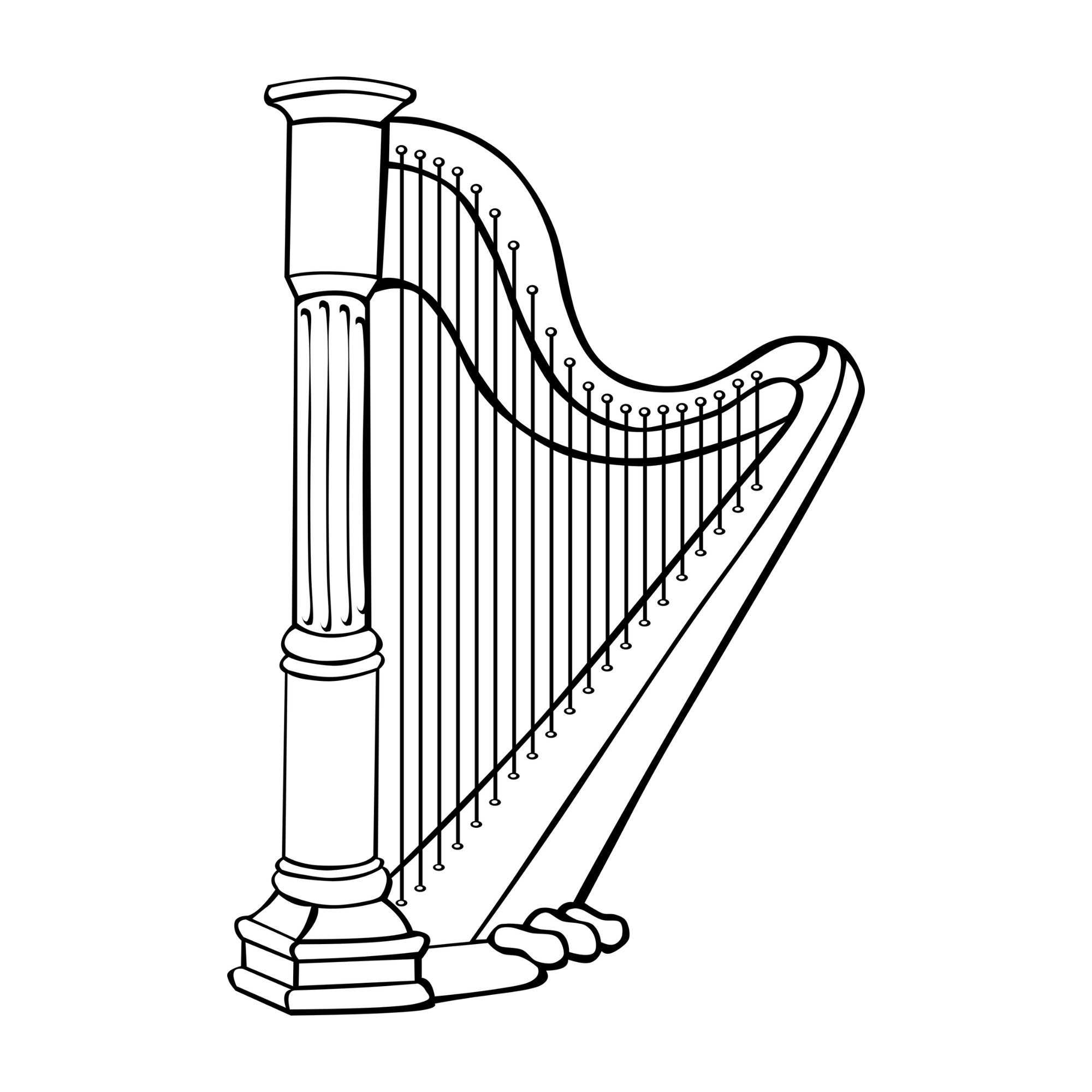 Celtic Harp Clip Art