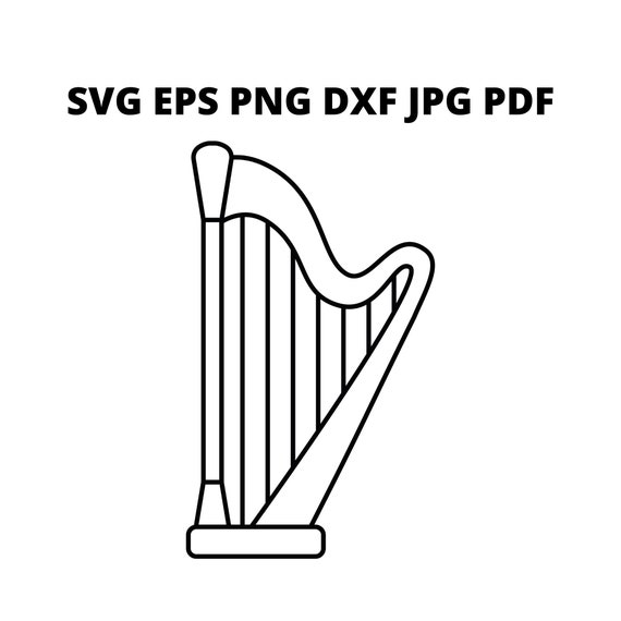 Printable Lyre Stencil