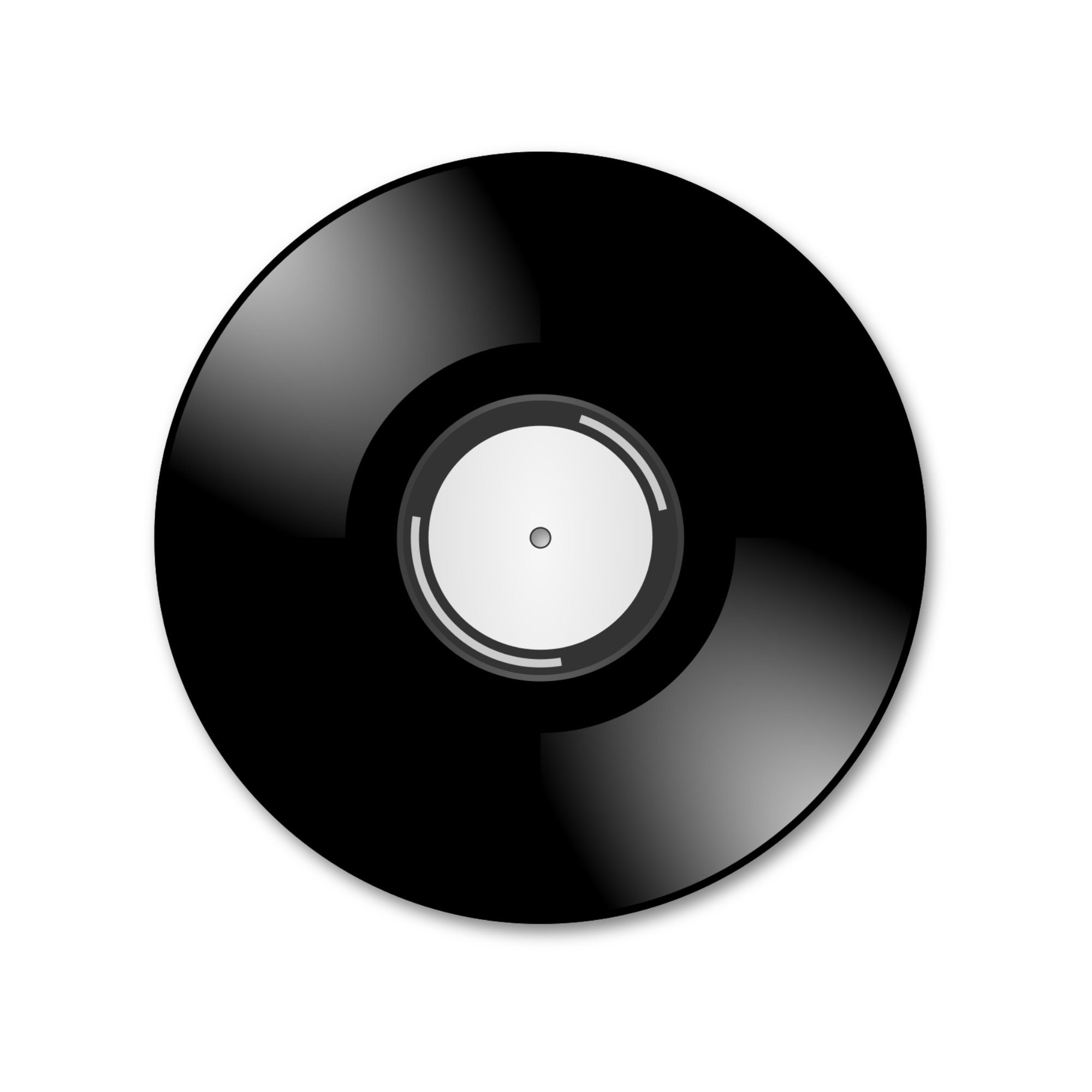 Record Clip Art Black And White Vector Illustration Of Vinyl Record