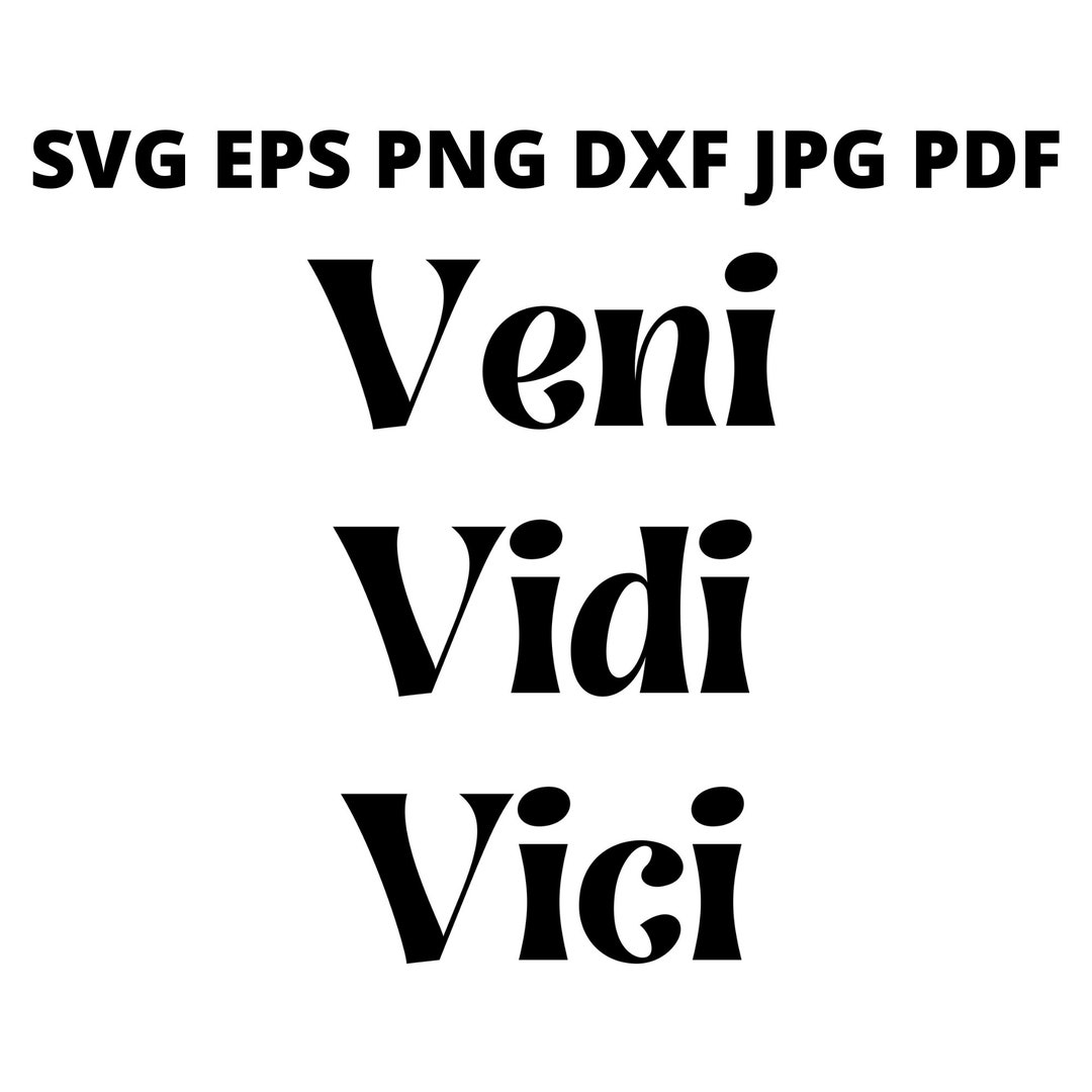 Veni Vidi Vici SVG Clipart, I Came I Saw I Conquered Jpg Digital ...
