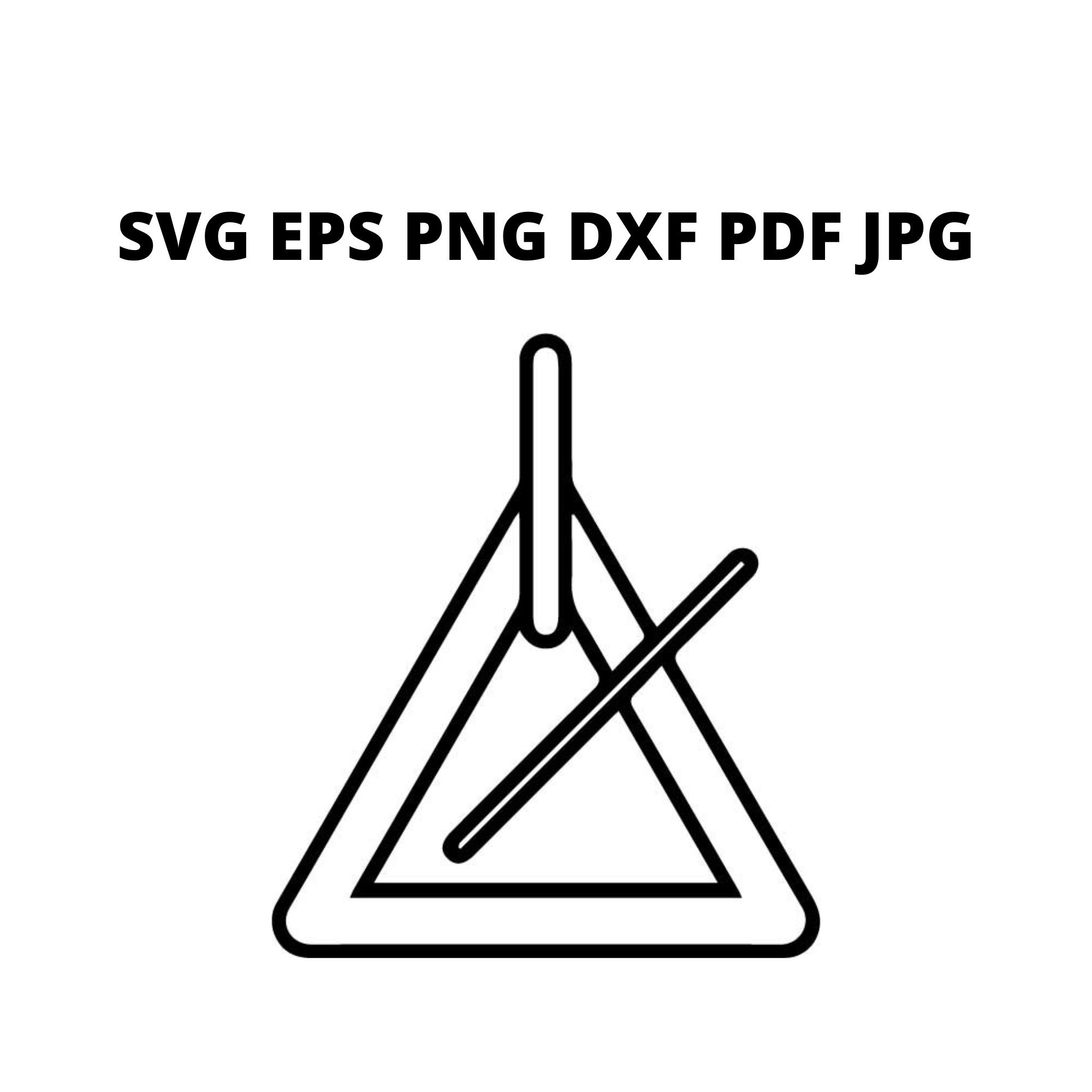 Triangle Instrument Clipart Black And White