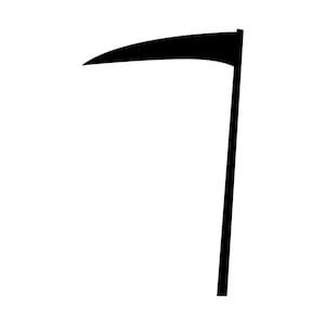 Black and White Scythe SVG Clipart, Sickle Image Digital Download ...
