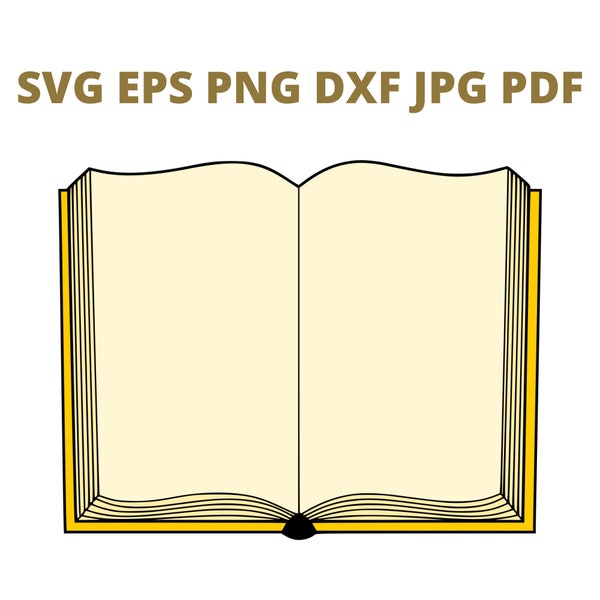 Open Book Blank Svg - Etsy