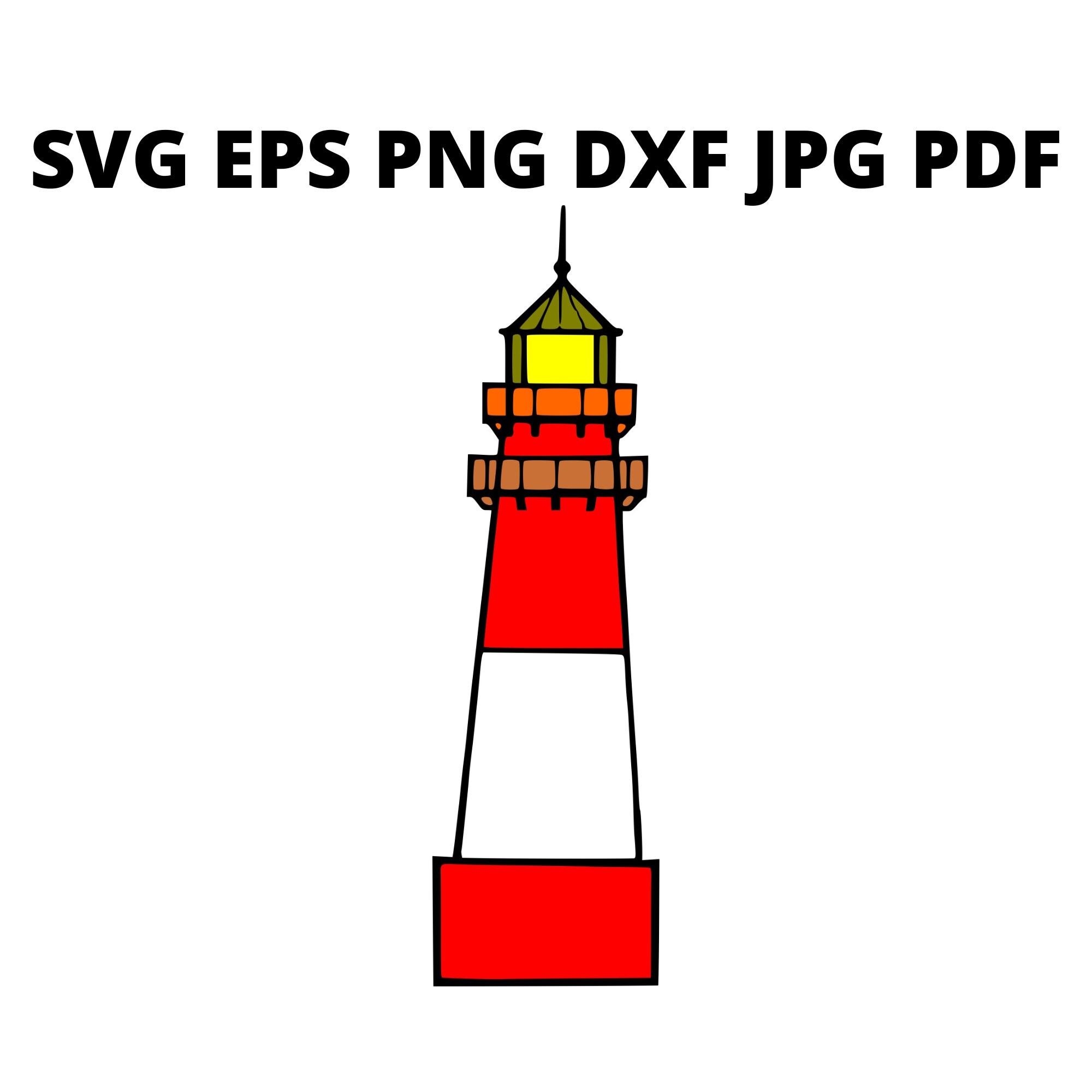 Red Lighthouse Clipart