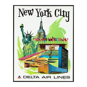 Delta Air Lines Poster SVG Clipart, FULL COMMERCIAL Use, New York Art ...