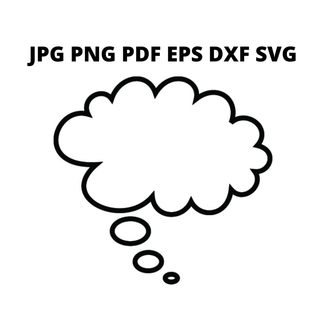 Buy Cloud Speech Bubble SVG Clipart, Comic Quote JPG Digital Download ...