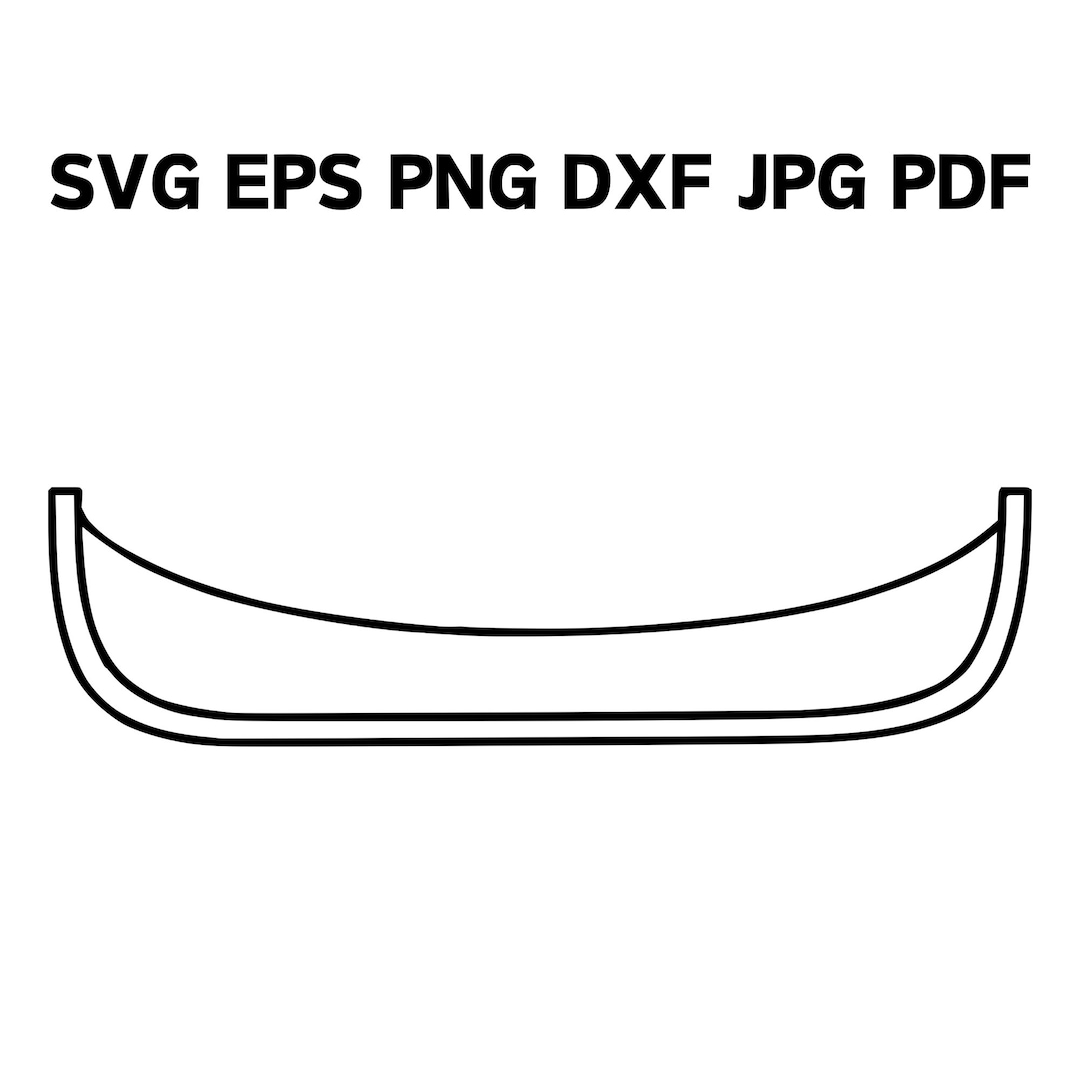 Black and White Canoe SVG Clipart, Kayak Digital Download, Sport Boat ...