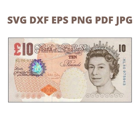 10 Pound Note SVG Clipart Tenner British Cash JPG Digital - Etsy Ireland