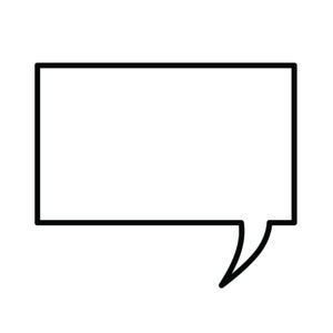 Rectangle Speech Bubble SVG Clipart, Comic Text JPG Digital Download ...